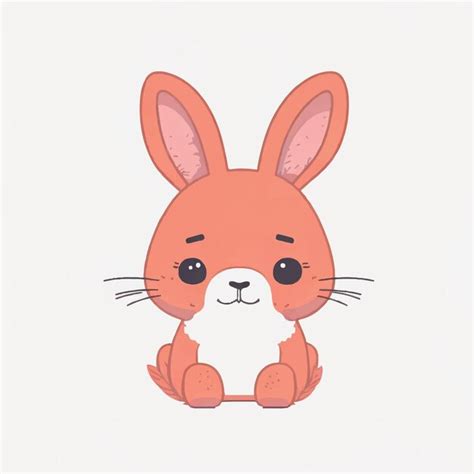Conception De Vecteur De Dessin Anim Mignon Lapin Vecteur Premium