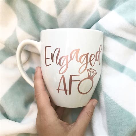 Engaged Af Mug Engagement Coffee Mug Newly Engaged Gift Etsy