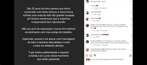 Foto Bruna Guerin se revoltou rumor de ser pivô do fim do