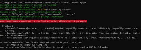 Laravel How Can I Resolve Your Requirements Could Not Be Resolved To