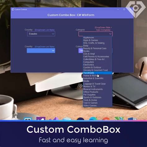 rj code advance cómo crear un combobox personalizado con