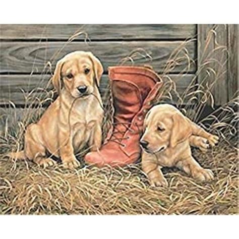 YEESAM ART Peinture Par Numero Adulte Chiens Peinture Numero D Art