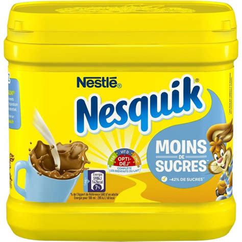 Nestlé Chocolat En Poudre Réduit Sucres Nesquik La Boite De 650G
