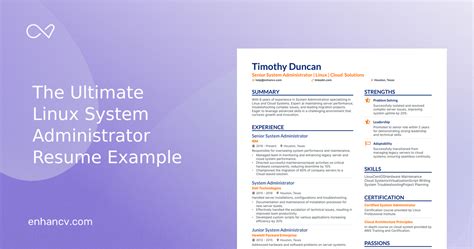 Linux System Administrator Resume Examples Guide For