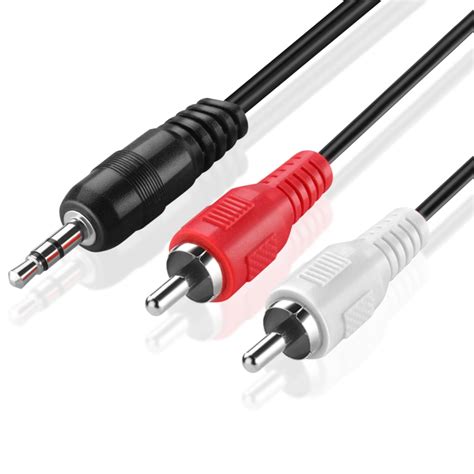 3 5mm To Rca Audio Cable 6 Feet Bi Directional Male To Male Gold