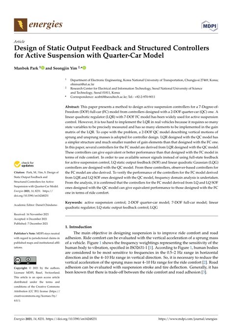 pdf design of static output feedback and structured controllers for active suspension with