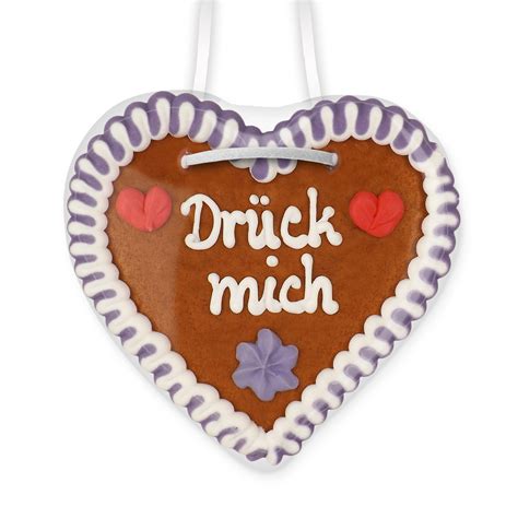 Lebkuchenherz 12cm Drück mich günstig bestellen