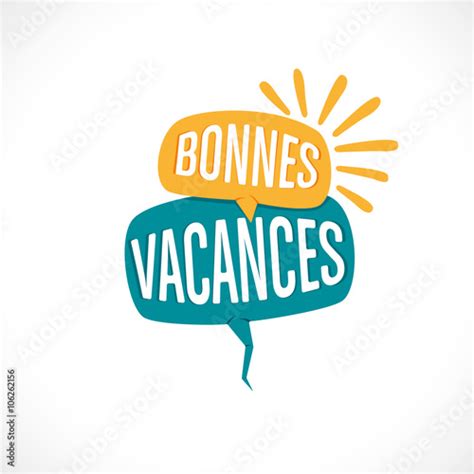 Bonnes Vacances Stock Vector Adobe Stock
