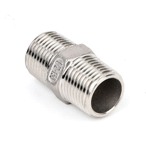 1 2 Stainless Steel Pipe Fitting Thread Screw Hex Nipple China