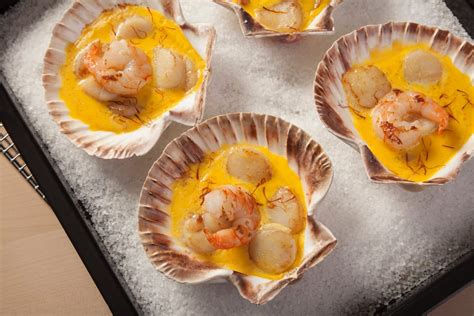 Coquilles Saint Jacques Au Safran Etal Des Epices