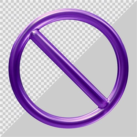Premium PSD Prohibited Forbidden Sign With 3d Modern Style