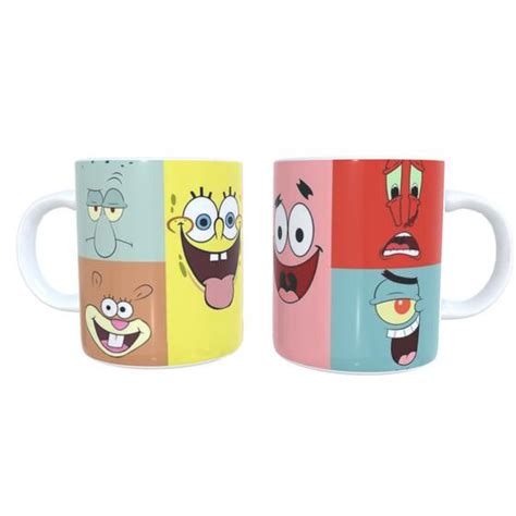 Caneca Porcelana Personalizada Bob Esponja E Amigos R S