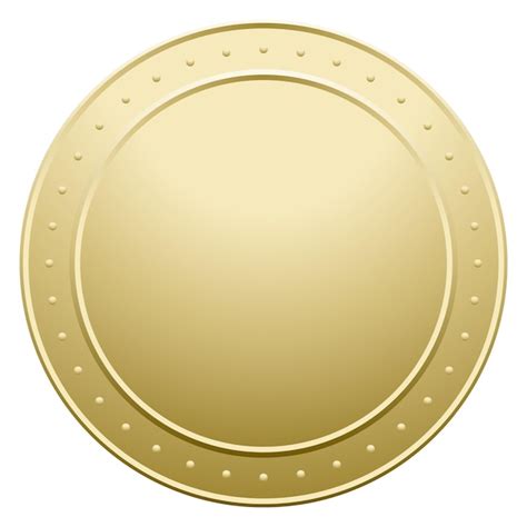 Bouton M Tal Rond Dor Cercle Blanc R Aliste Vecteur Premium