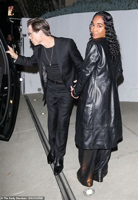 Matthew Lawrence And TLC S Chilli Coordinate In Black Outfits As They