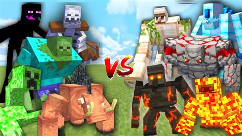 Extreme MUTANT MOBS Vs GOLEMS In Minecraft Mob Battle YouTube