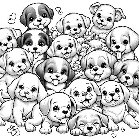 Kostenlose Ausmalbilder Hundewelpen