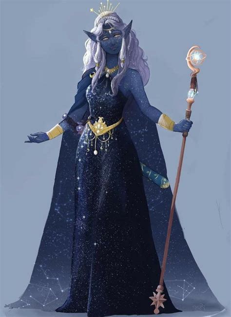 Circle Of Stars Druid Moon Elf Druid Dnd Druid