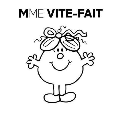 Coloriage Mme Vite fait de Monsieur Madame dessin gratuit à imprimer