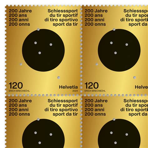 Briefmarken CHF 1 20 200 Jahre Schweizer Schiesssportverband SSV