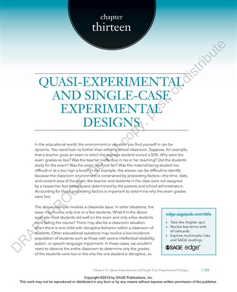 Chapter Quasi Experimental And Single Case Designs Chapter