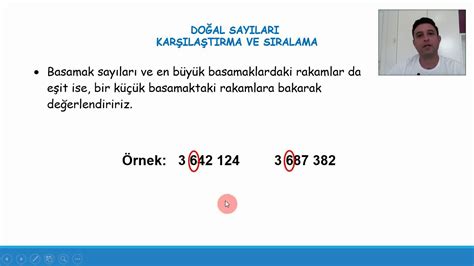 5 SINIF MATEMATİK DOĞAL SAYILARI KARŞILAŞTIRMA VE SIRALAMA YouTube