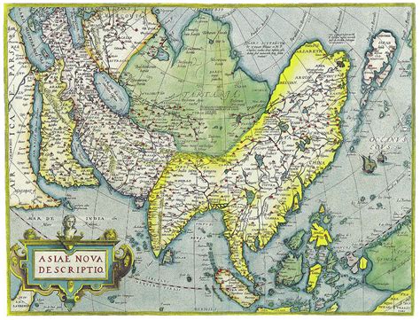 Antique Maps Old Cartographic Maps Antique Map Of Asia 1570