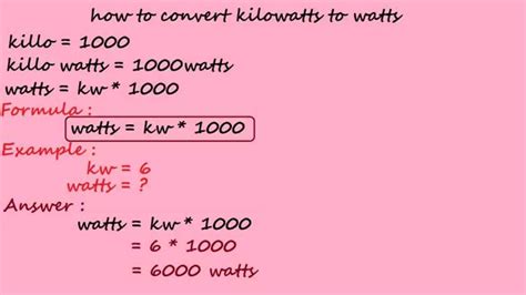 How To Convert From Kwh To Watts Haiper