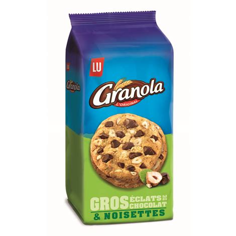LU COOKIES GROS ECLATS DE CHOCOLAT ET NOISETTES GRANOLA 184g