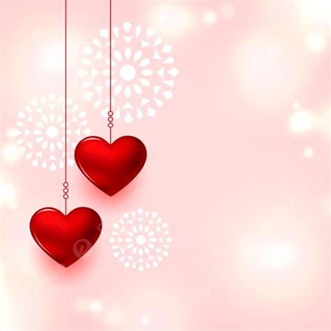 Fondo Brillante Del Día De San Valentín De Corazones 3d Feliz Día