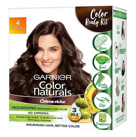 Garnier Color Naturals Crème Hair Color Shade 4 Brown 70ml 60g