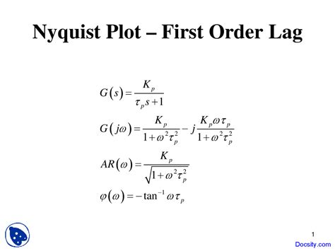 first order lag process control lecture slides docsity