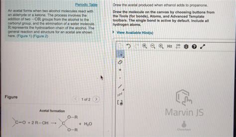 Solved Periodic Table Draw The Acetal Produced When Ethanol Chegg