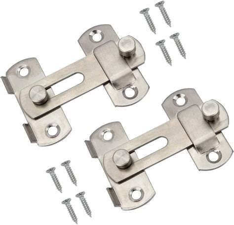Loquet De Porte Coulissante Verrou 2 Pcs Loquet En Acier Inoxydable