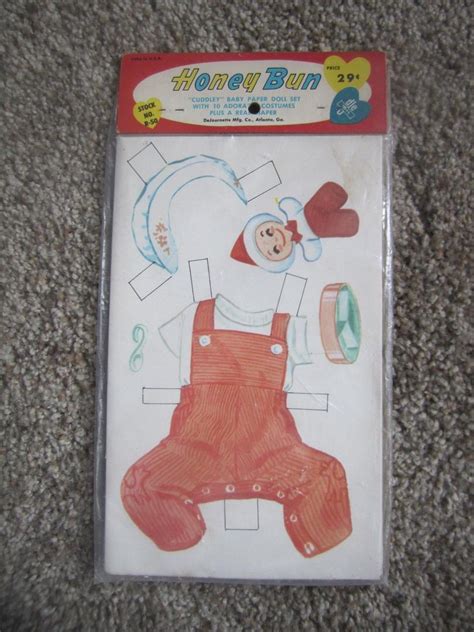 Vintage Baby Paper Doll Set Honey Bun Costumes Plus A Real