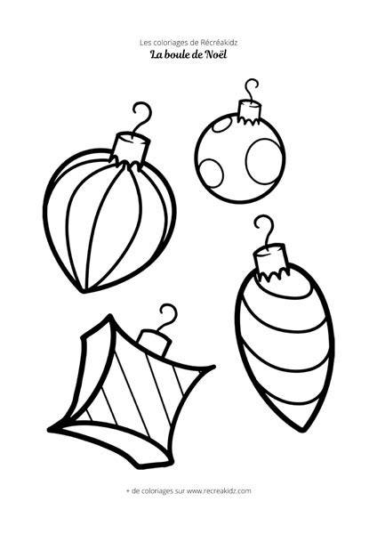 Coloriage Boule De No L Pour Enfant Dessin Colorier Imprimer En Pdf