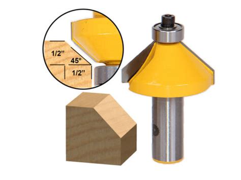 45 Degree Chamfer Edge Forming Router Bit 1 2 Shank Yonico 13106