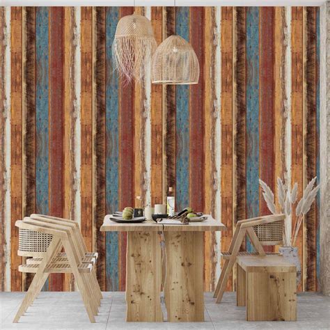 Papel Parede Adesivo Ripa Madeira Demolição Sala Quarto 10m