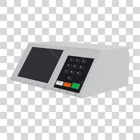 Elemento 3D Urna Eletrônica de Votação PNG Transparente download