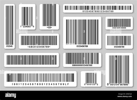 Set Of Product Barcodes Identification Tracking Code Serial Number