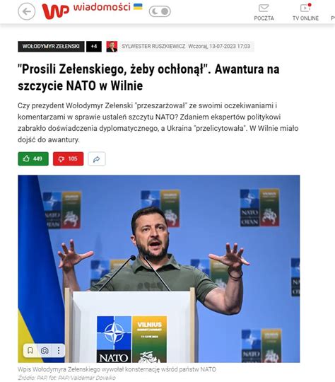 Martin Demirov on Twitter WP PL zeleński wpadł w szał w wilnie