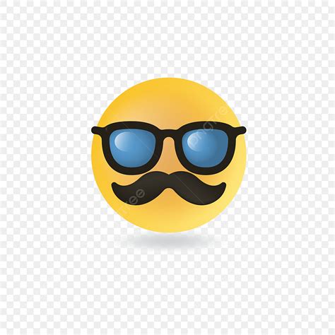 Emoji Porter Des Lunettes Et Une Moustache Fond Transparent émoticône