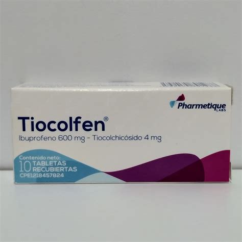 MEDICINA TIOCOLFEN 600MG 4MG X 10 TAB REC PHARMATIQUE Sihay