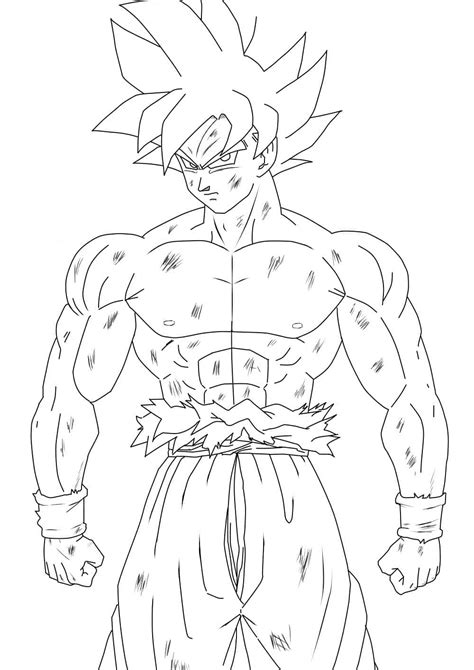 Dibujos De Dragon Ball Super Goku Ultra Instinto Para Colorear Para