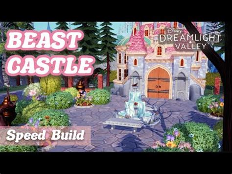 Belle And Beast Castle Disney Dreamlight Valley Speed Build YouTube