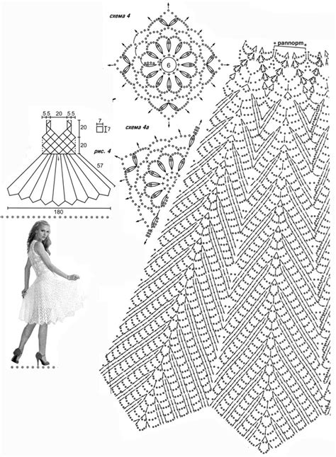 vestido em crochê grafico Dicas e idéias de crochê