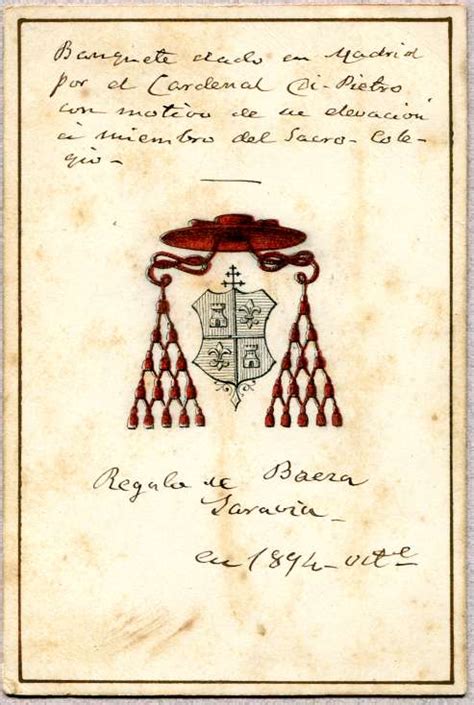 Banquete Ofrecido Por El Cardenal Di Pietro Madrid Material