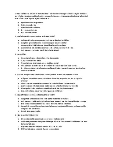 Examen Tipo Test Anatomia Pdf