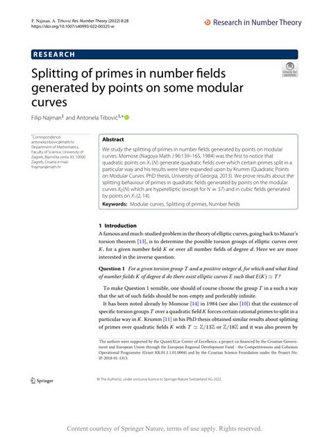 splitting of primes in number fields generated by points on some modular curves request pdf