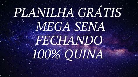 PLANILHA GRÁTIS MEGA SENA 20 DEZENAS FECHANDO QUINA FILTROS YouTube