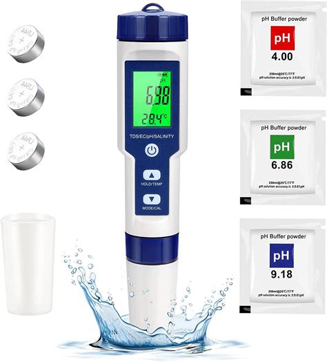 Digital Ph Meter In Ph Ec Tds Salinity Temp Meter For Water High